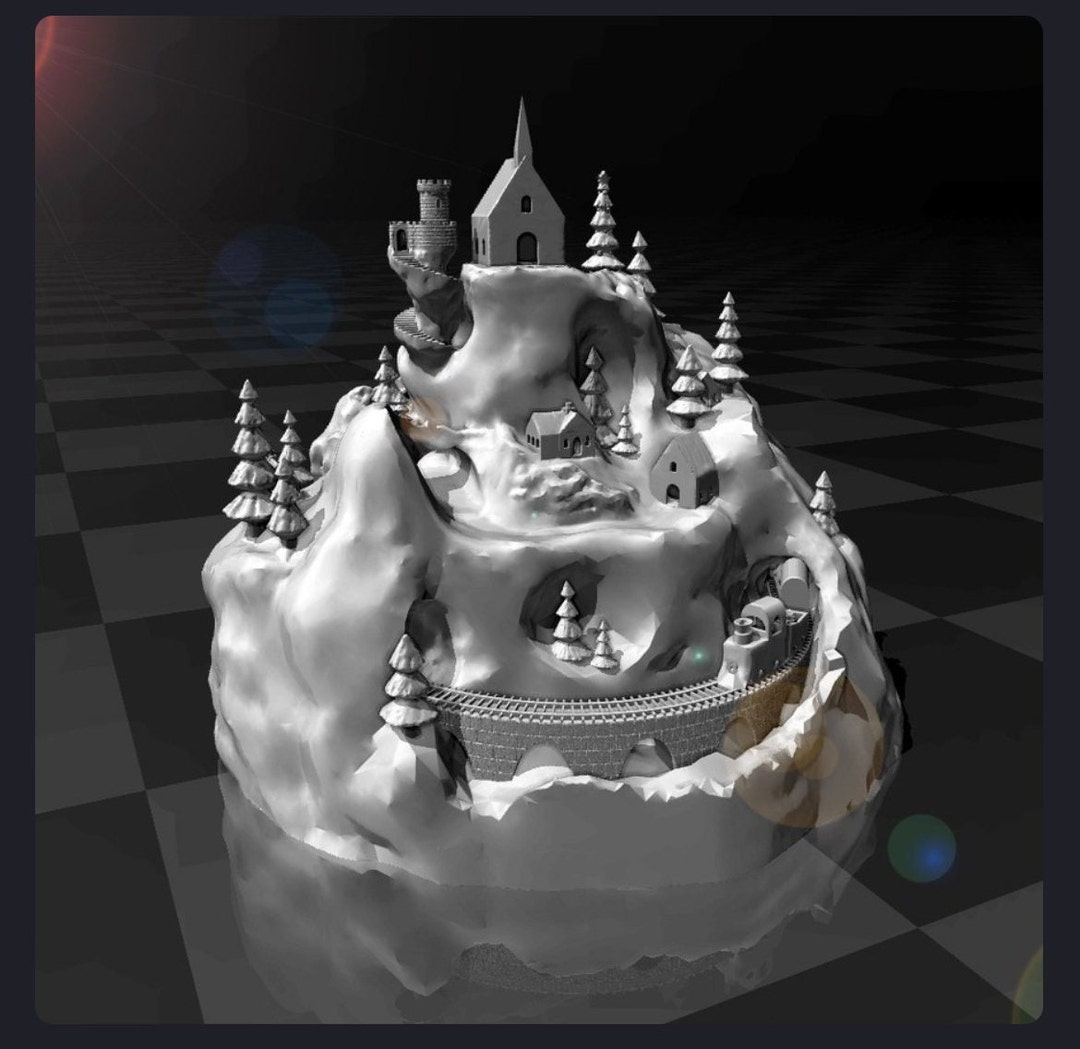 Christmas Village STL 3D File - Etsy