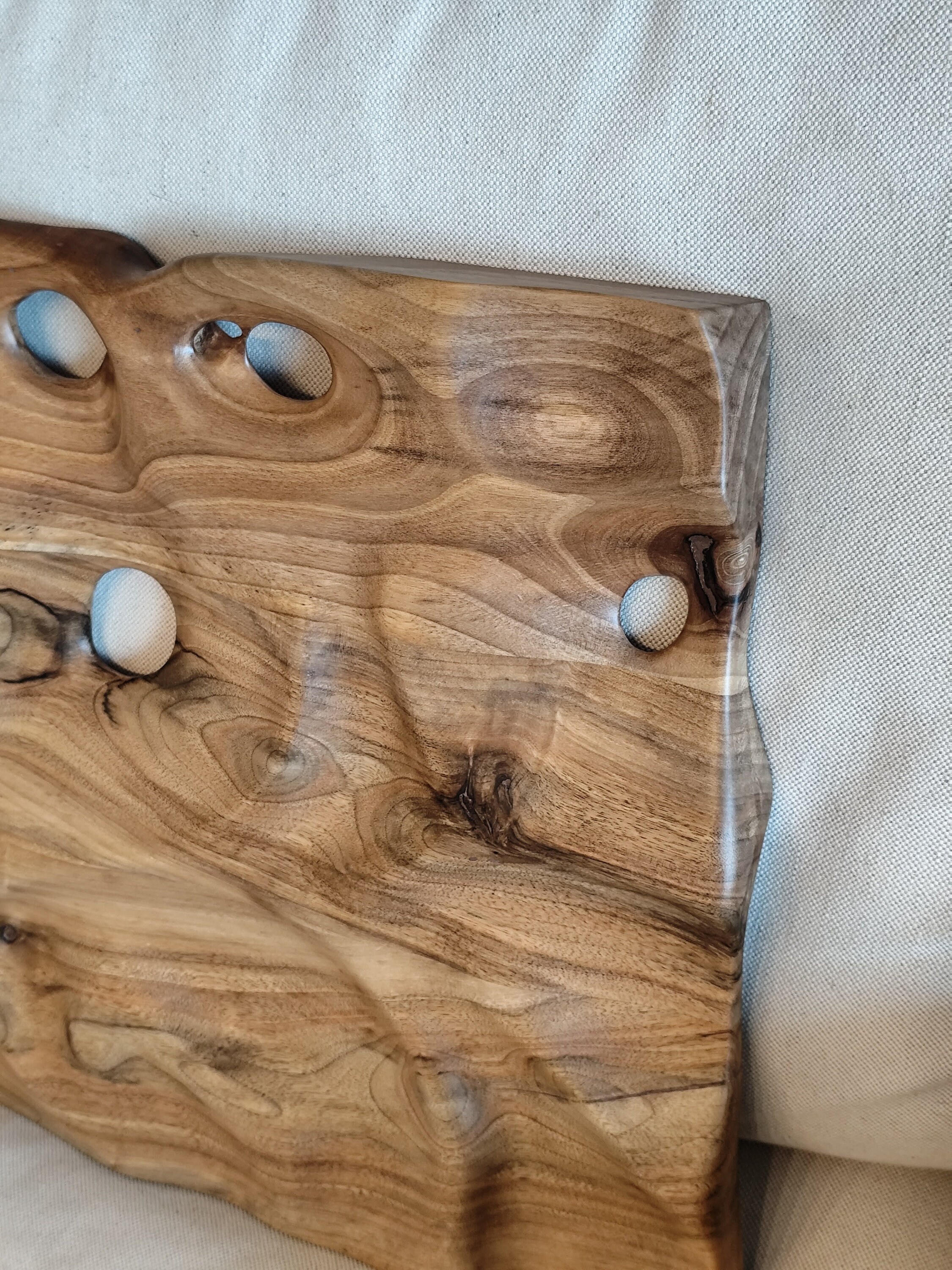 Hand-carved Wooden Walnut Wall Hanging Décor Organic Art Abstract ...