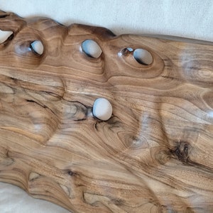 Hand-carved Wooden Walnut Wall Hanging Décor Organic Art Abstract ...