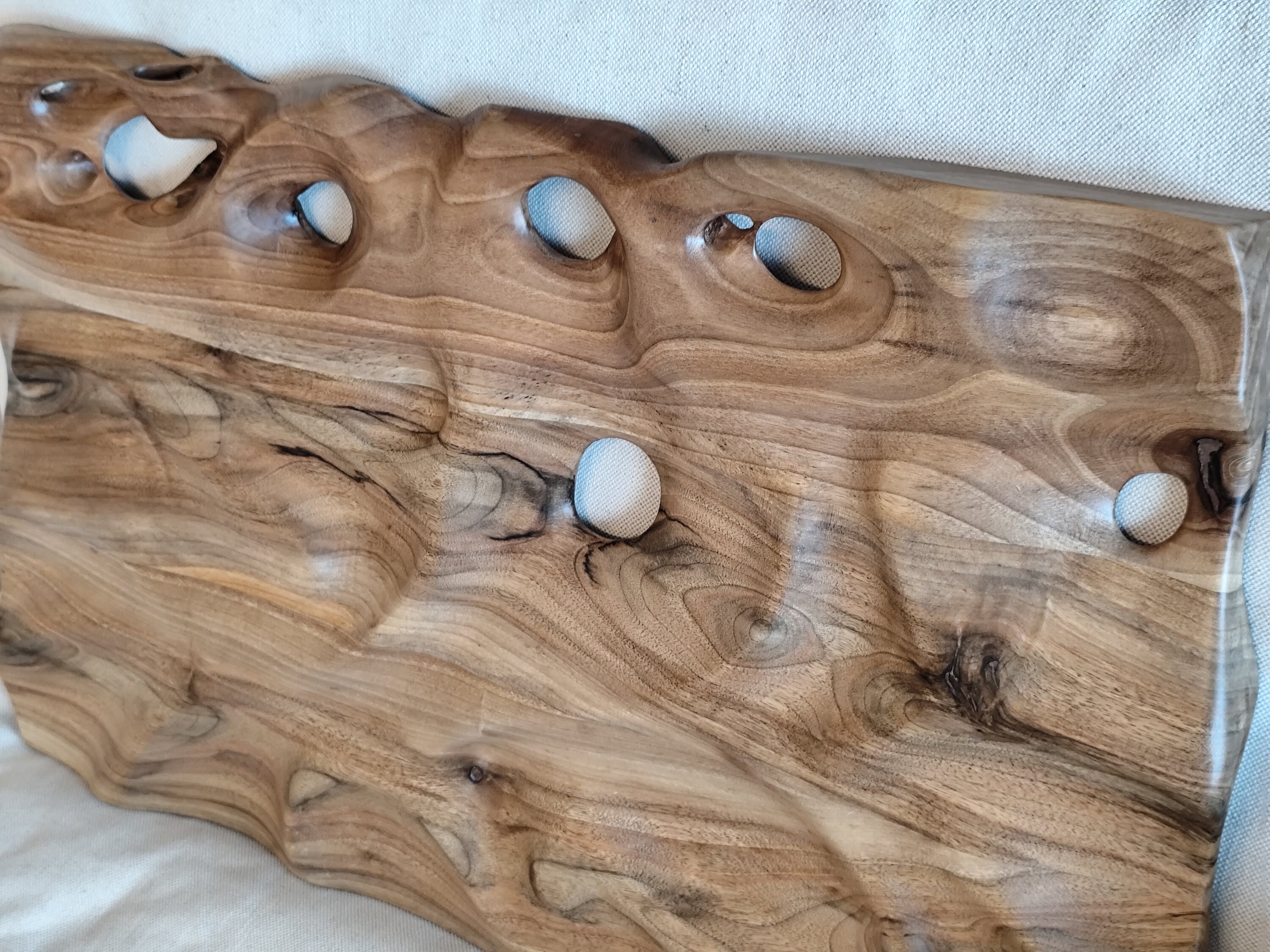 Hand-carved Wooden Walnut Wall Hanging Décor Organic Art Abstract ...