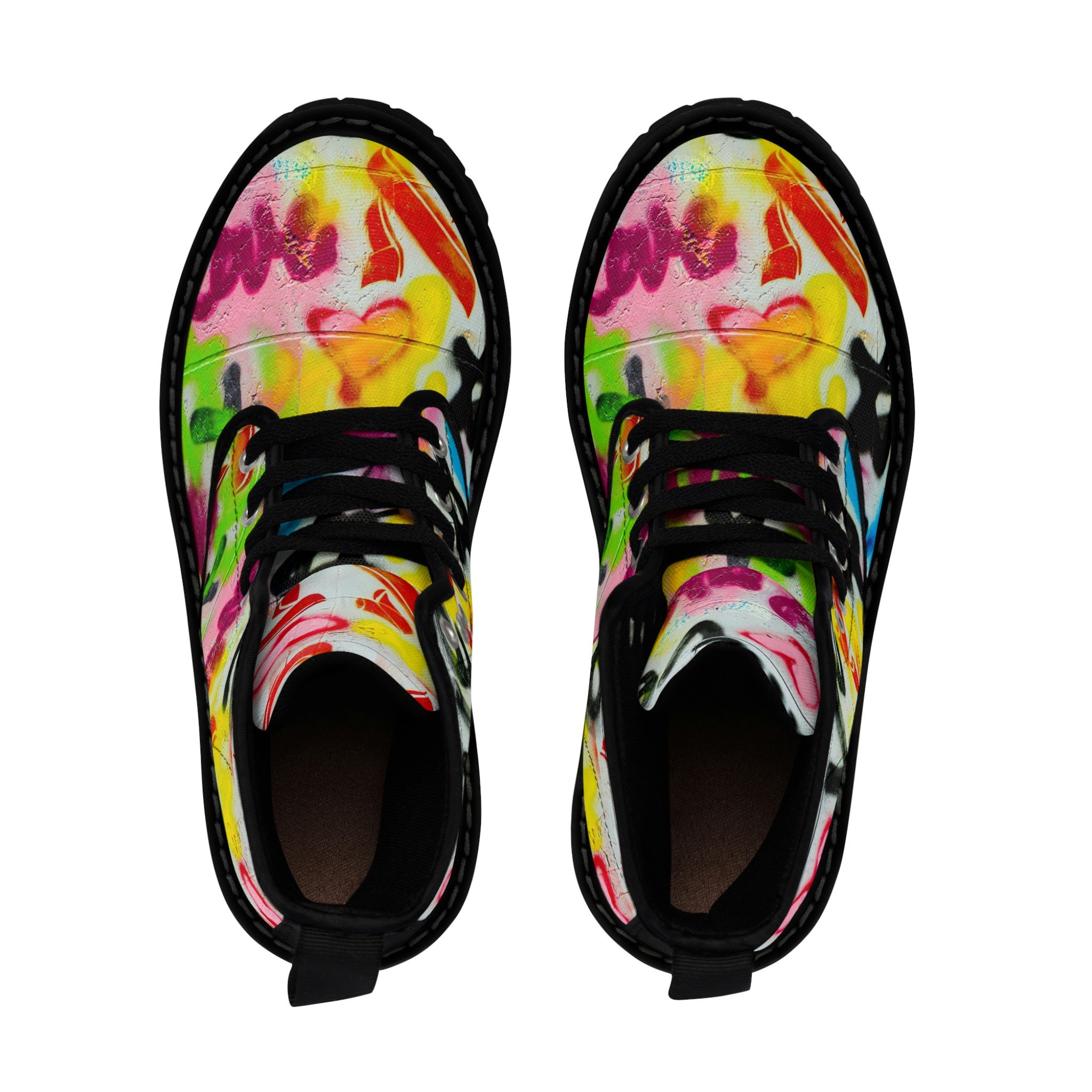 Women's Colourful Graffiti Boots - Etsy