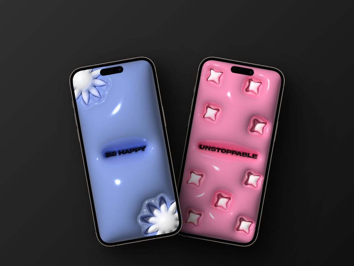 Buy 3D Wallpaper, iPhone Wallpaper Bundle, Lock Screen Wallpaper, Cute ...