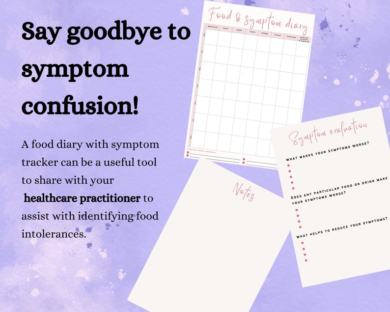 DIETITIAN CREATED Food and Symptom Diary - Etsy