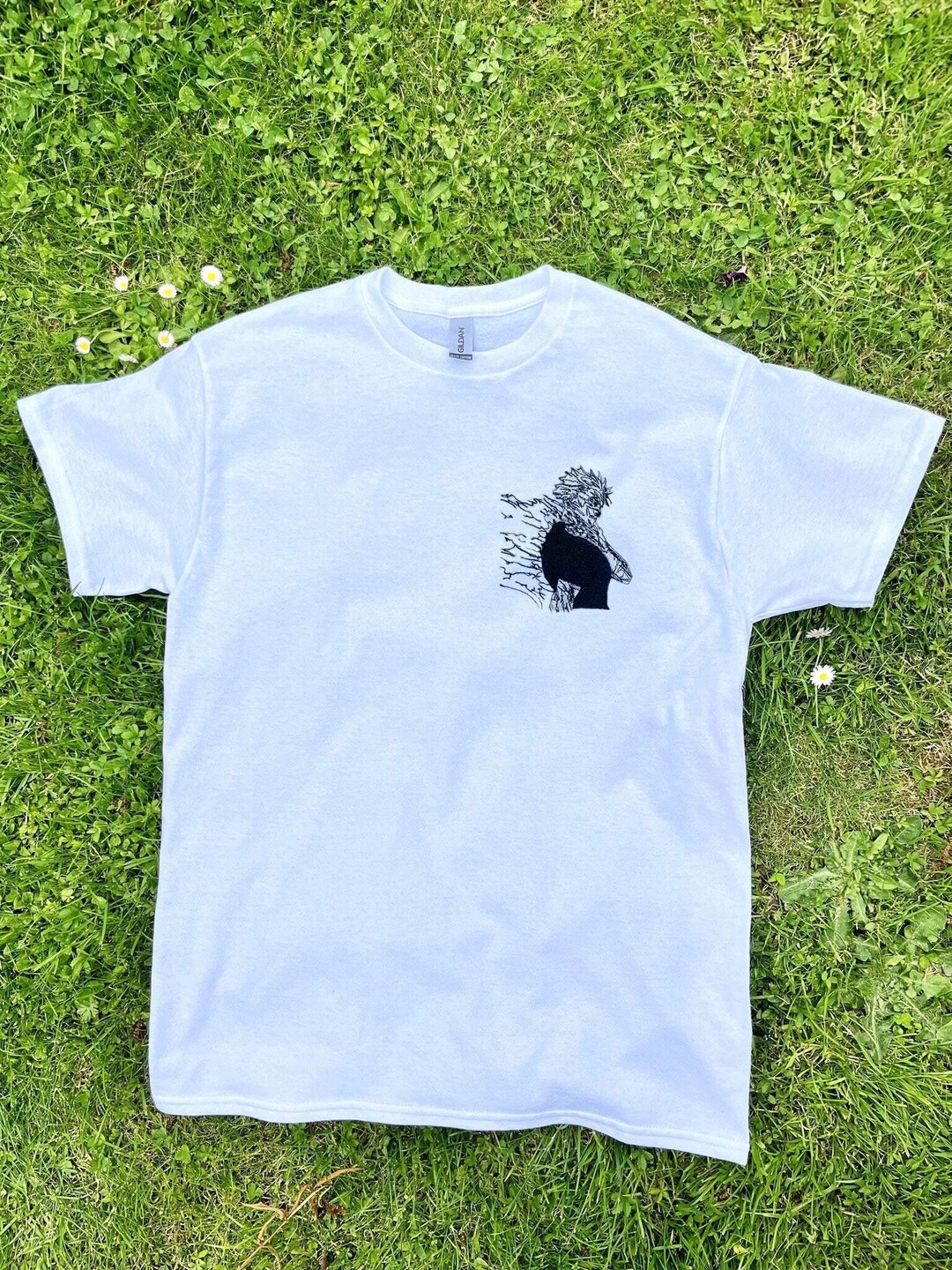 Gojo Panel Embroidered T-shirt - Etsy