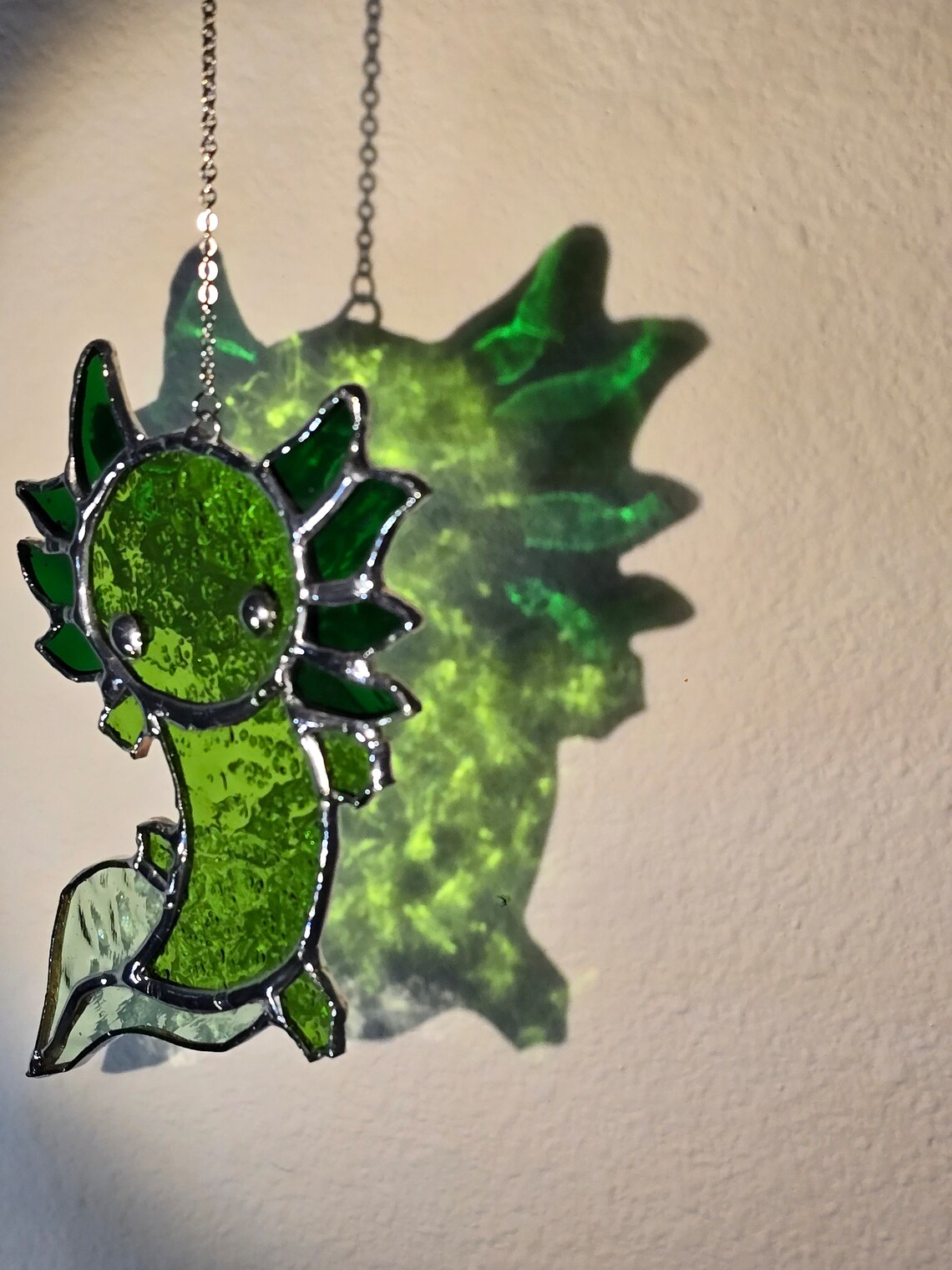 Sparkling Axolotl Stained Glass Suncatcher - Etsy