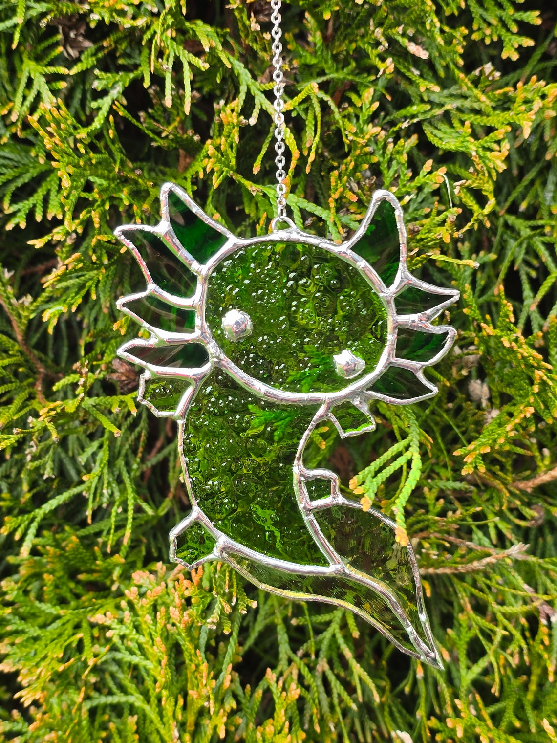Sparkling Axolotl Stained Glass Suncatcher - Etsy