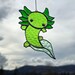 Sparkling Axolotl Stained Glass Suncatcher - Etsy