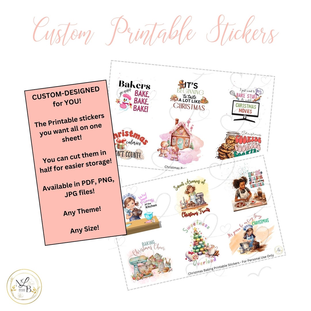 CUSTOM-DESIGNED Printable Planner Stickers, Deco Stickers, Planner ...