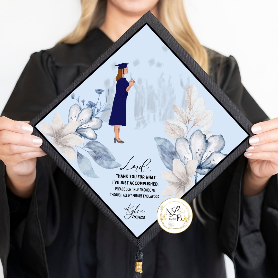 Grad Cap Topper, Thank You Lord, Cap Toppers, Graduation Cap, Custom ...