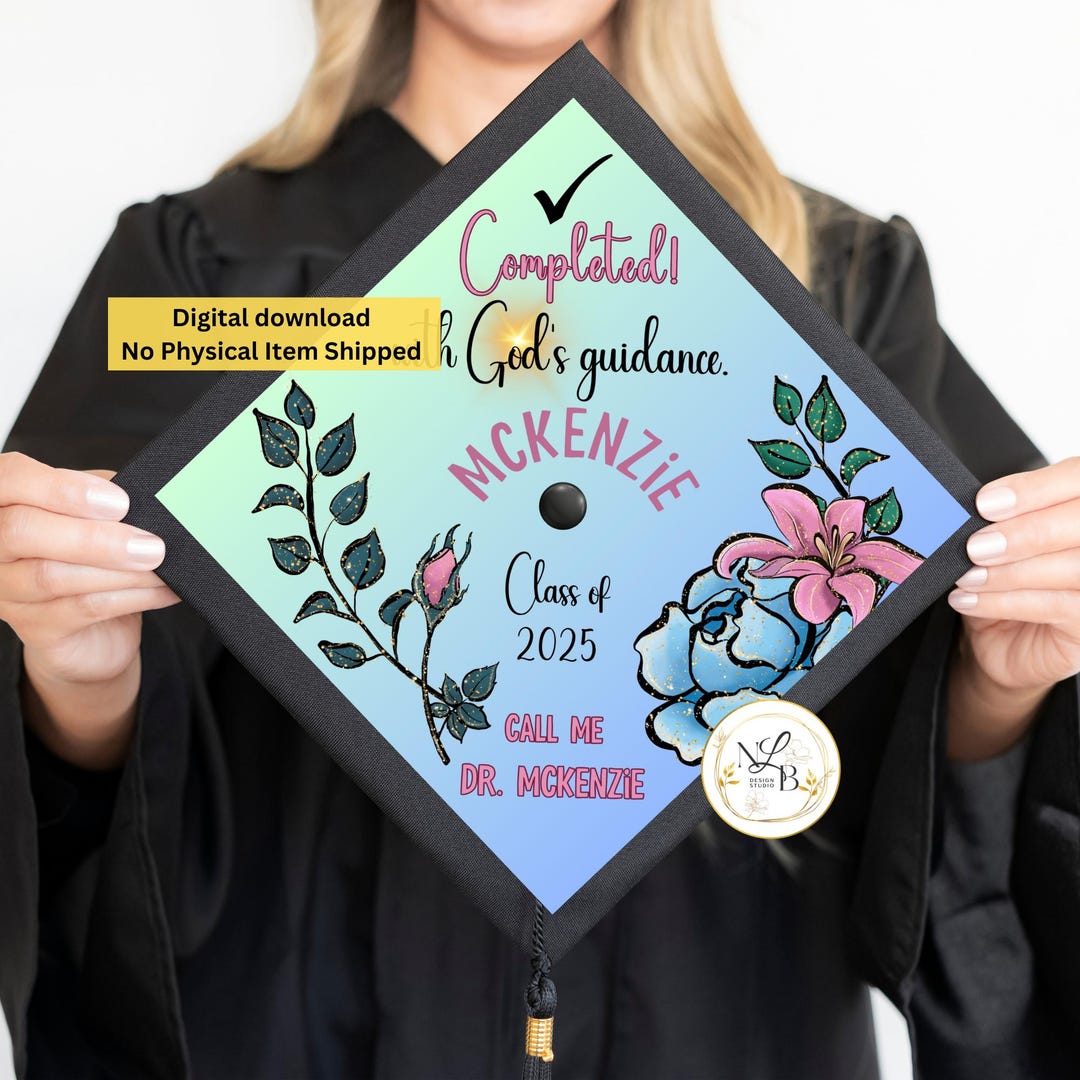 Personalized Grad Cap, Christian Cap Topper, Graduation Cap, Custom Cap ...