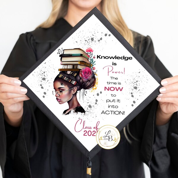 Graduation Cap Topper African American - Etsy