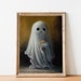Wall Flower Ghost Poster, Sheeted Ghost Art Print, Cute Little Ghost ...