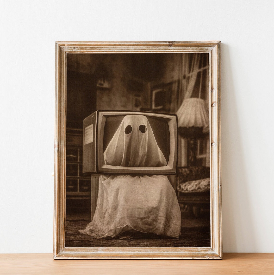 Wall Ghost Poster Sheeted Ghost Art Print Cute Little Ghost - Etsy
