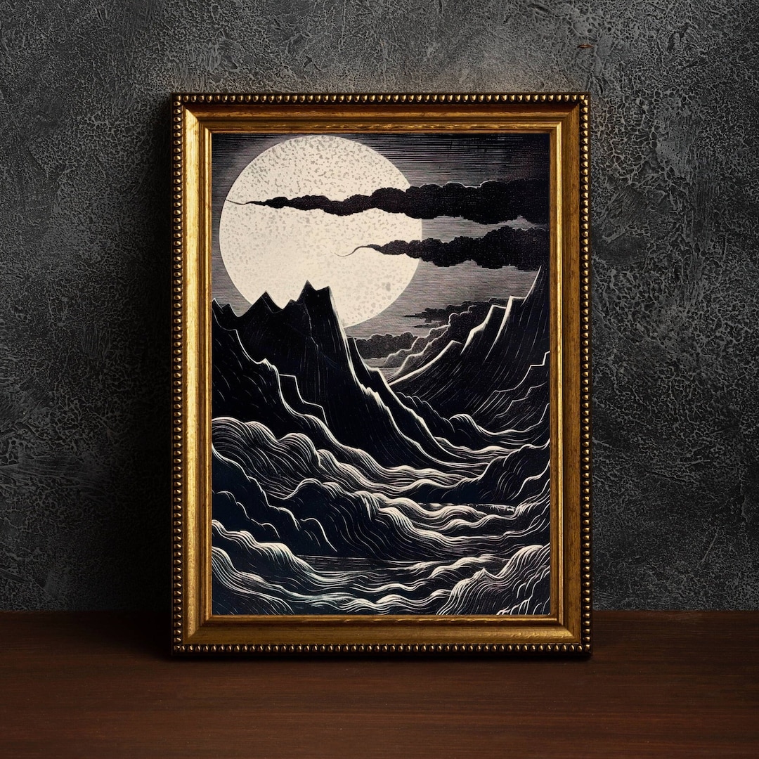 Dark Night Poster Gothic Wall Art Abstract Dark Decor - Etsy