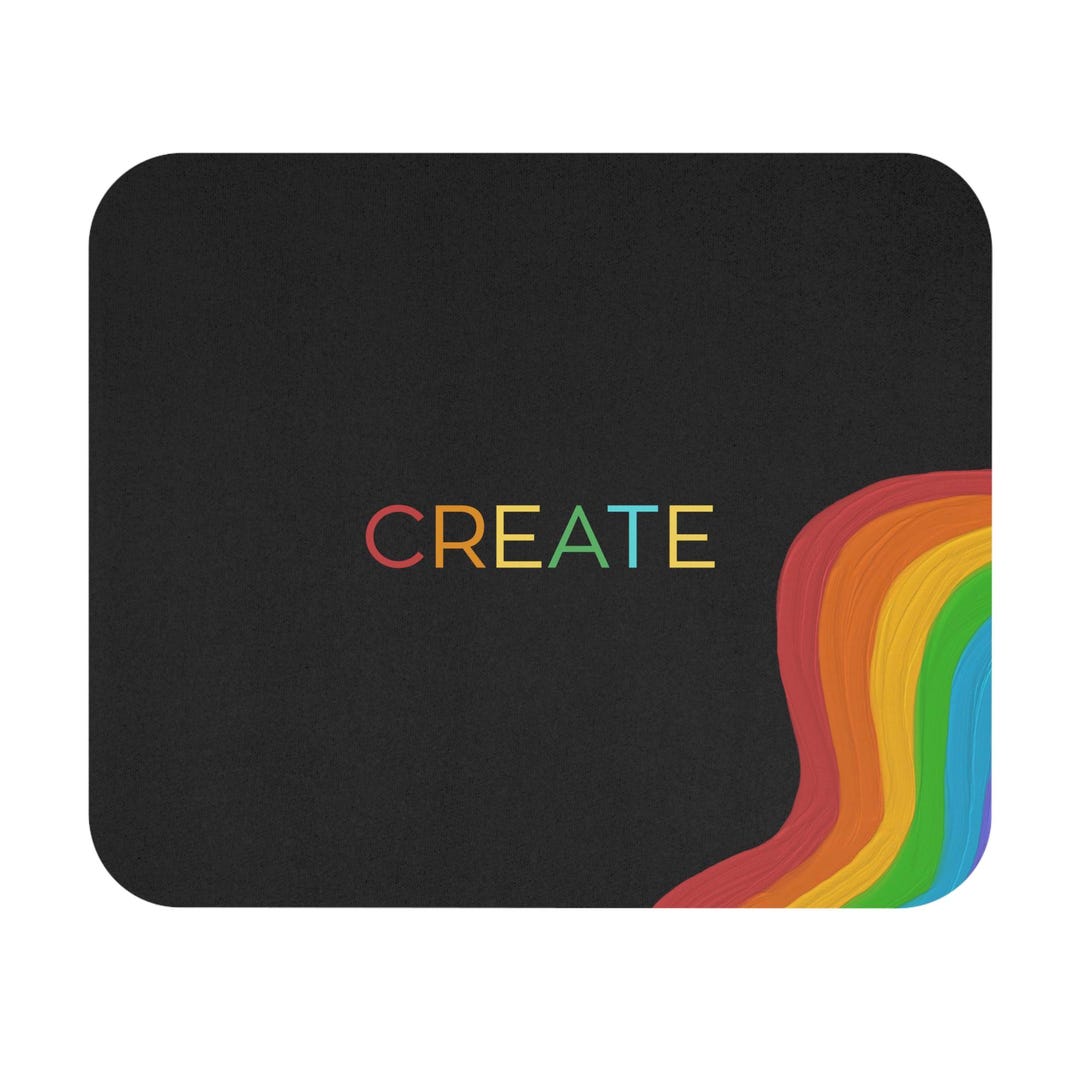 Colorful 'create' Mouse Pad - Artist Desk Accessory - Etsy