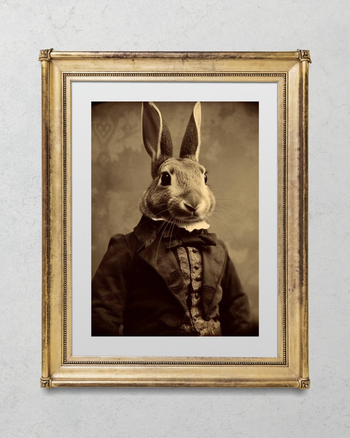 Mysterious Black Rabbit Poster Regal Victorian Scary Rabbit - Etsy
