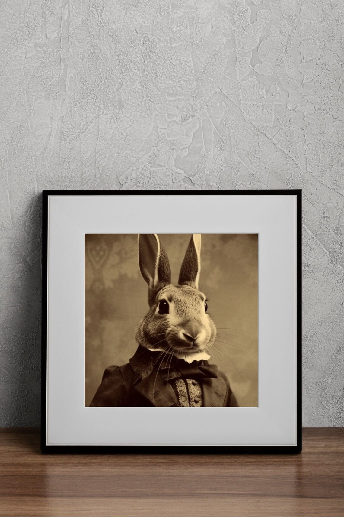 Mysterious Black Rabbit Poster Regal Victorian Scary Rabbit - Etsy