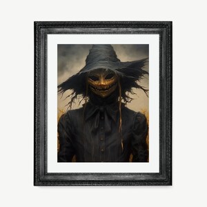 Scarecrow Poster, Sheeted Scarecrow Art Print, Scarecrow Gothic ...
