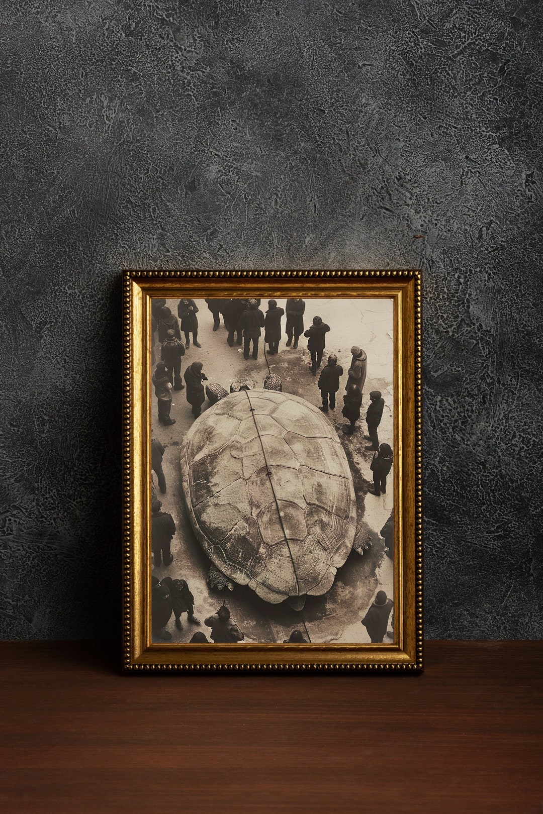 Huge Turtle Poster, Sheeted Turtle Art Print, Gothic Printable ...