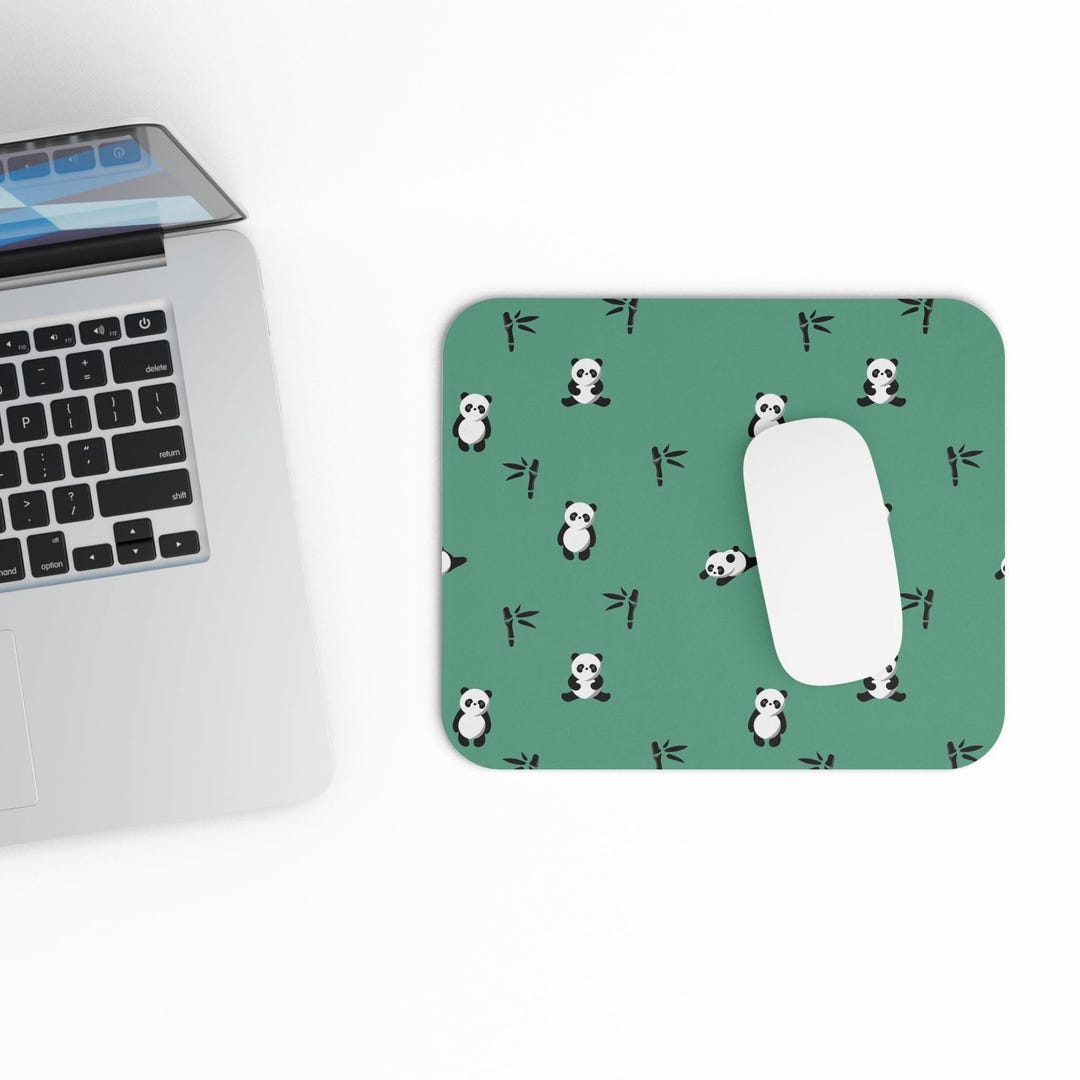 Panda Pattern Mouse Pad, Cute Desk Accessory, Gift for Animal Lovers ...