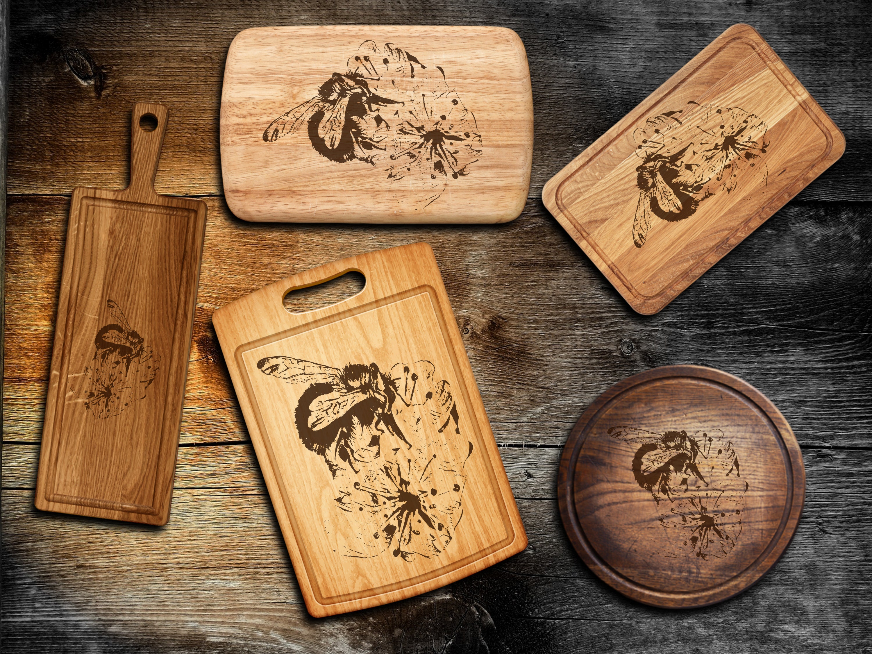 Laser Engrave File, Bumblebee Svg and Png, CO2 Glowforge, Diode Laser ...