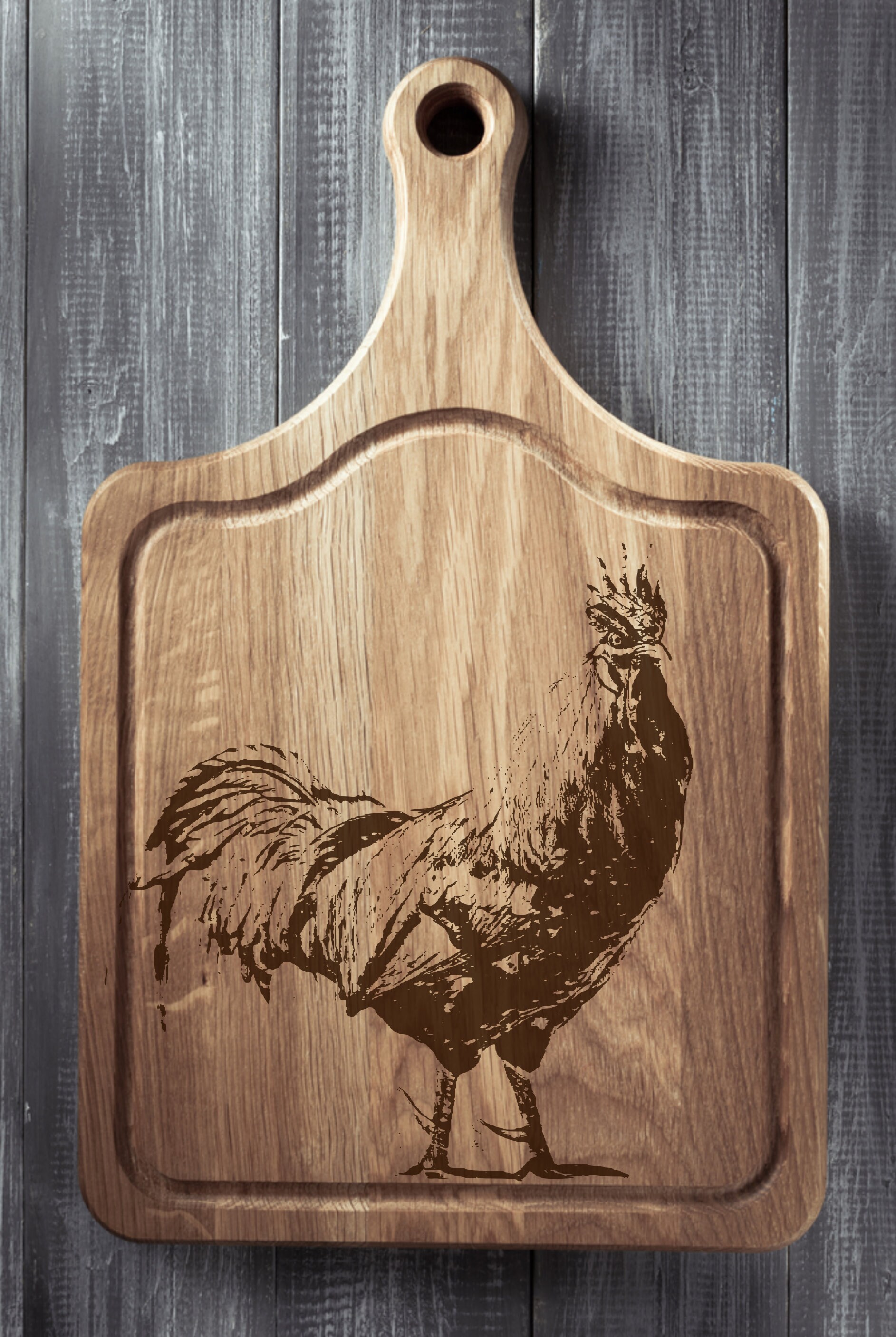 Laser Engrave File, Rooster Svg and Png, CO2 Glowforge, Diode Laser ...