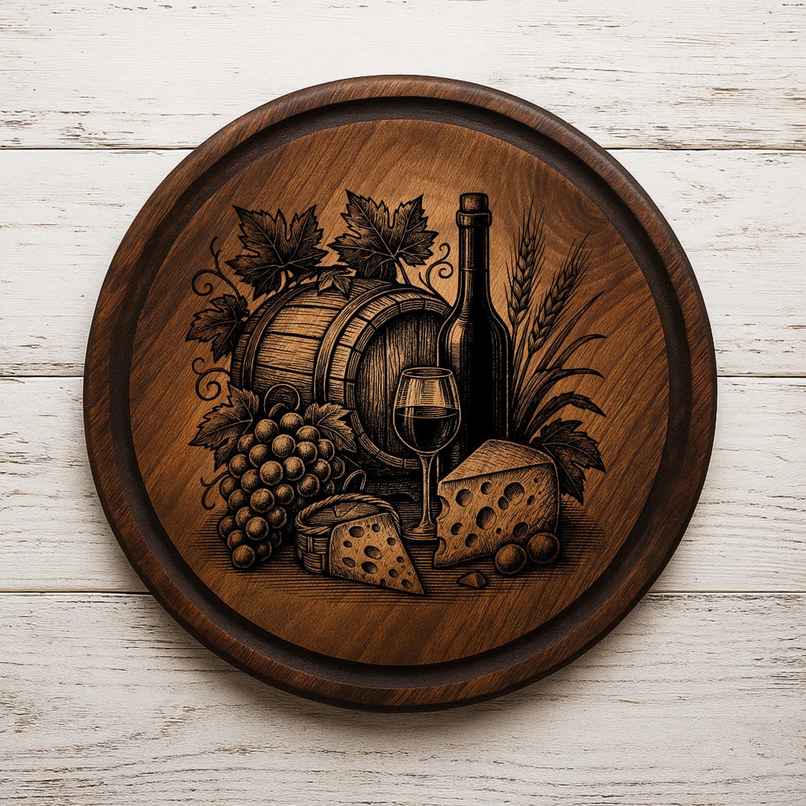 Vintage Wine Line Art Designs: Engraving/printing Bundle (digital ...