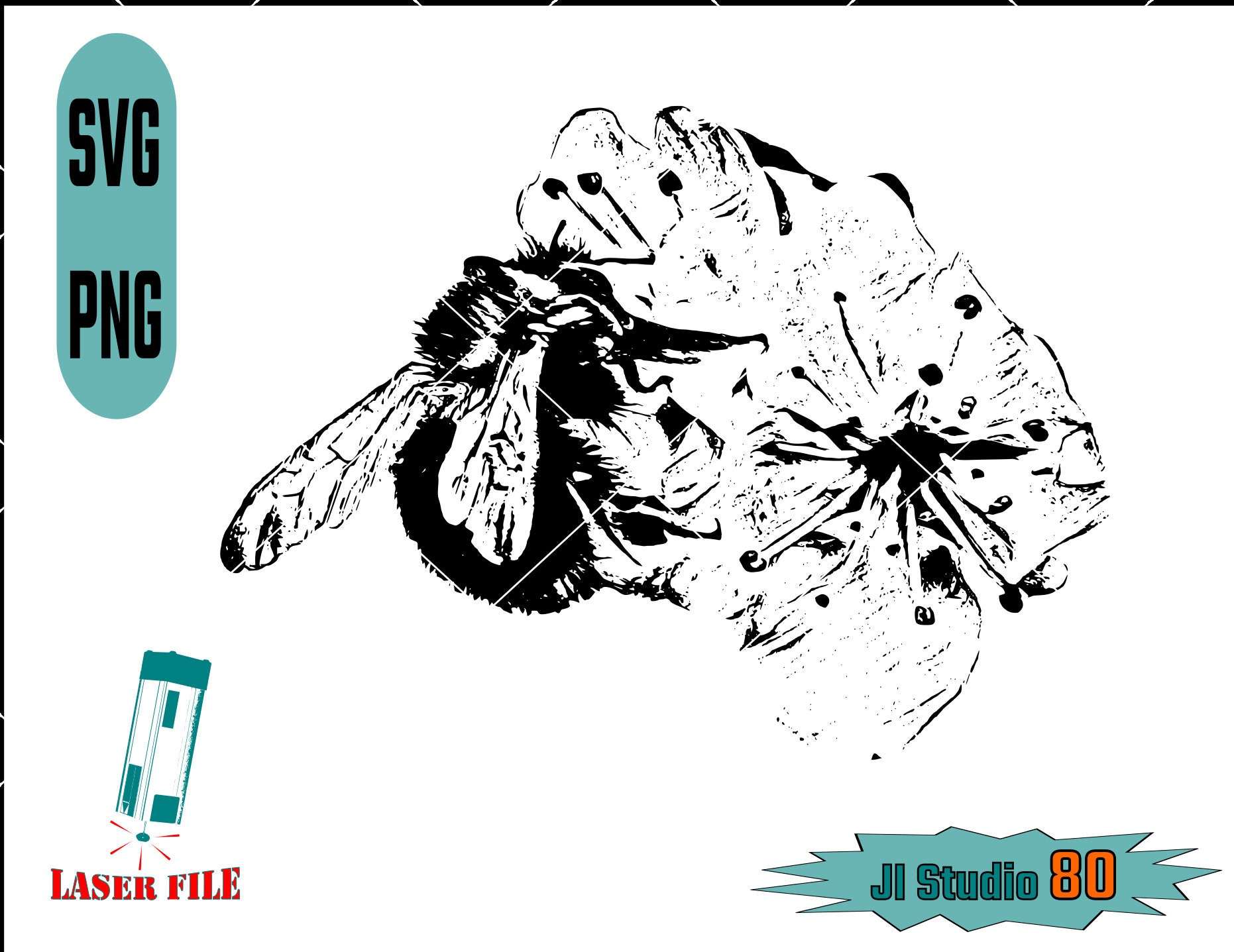 Laser Engrave File, Bumblebee Svg and Png, CO2 Glowforge, Diode Laser ...