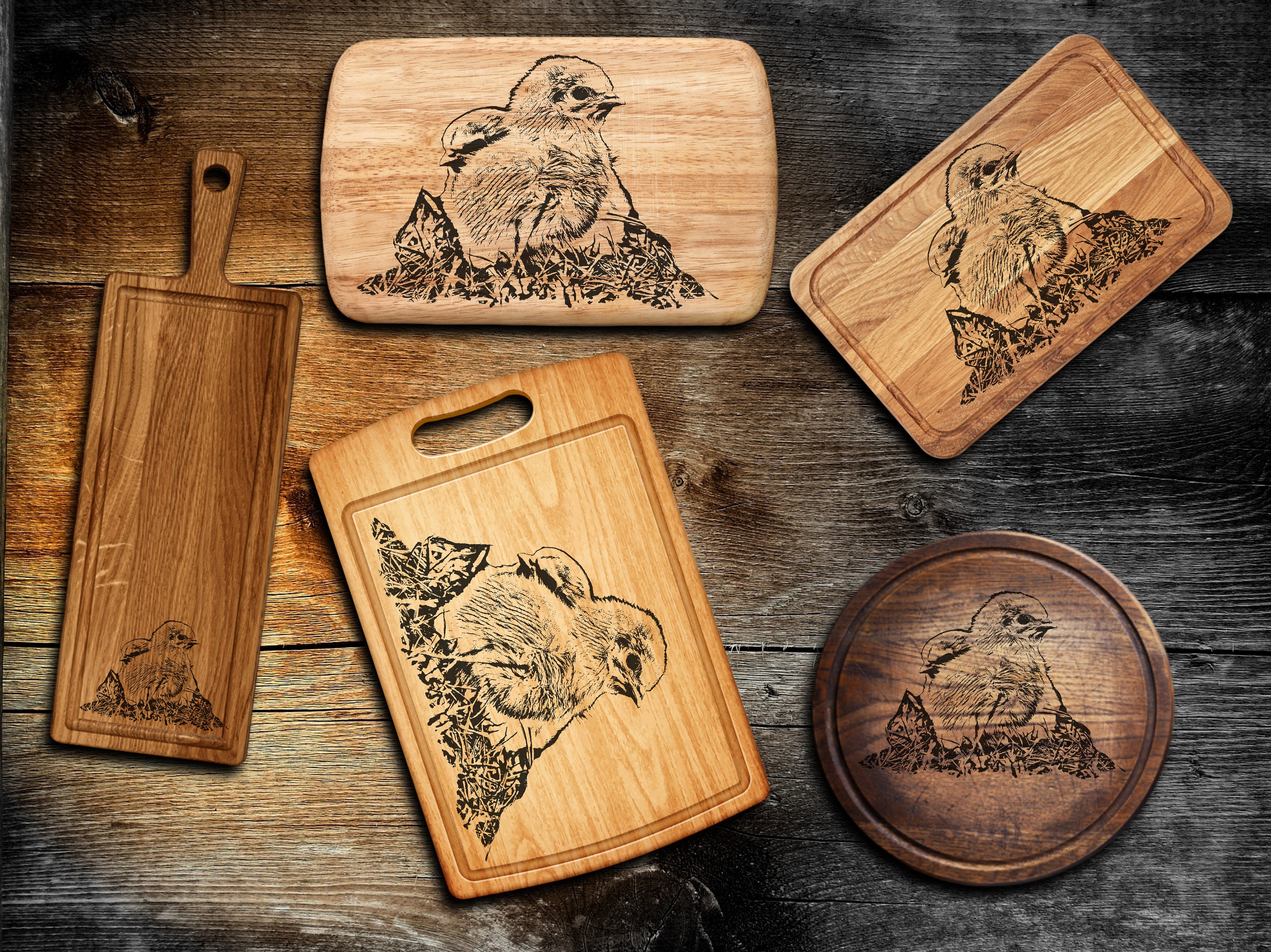 Laser Engrave File, Chicken Svg and Png, CO2 Glowforge, Diode Laser ...