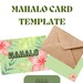 Mahalo Card Template Canva Template, Thank You Card - Etsy