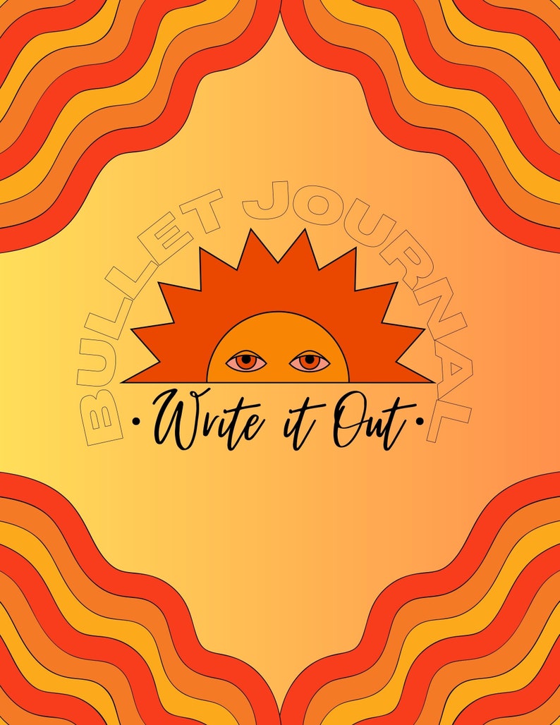 Retro Bullet Journal Canva Template, Digital Download, Printable ...