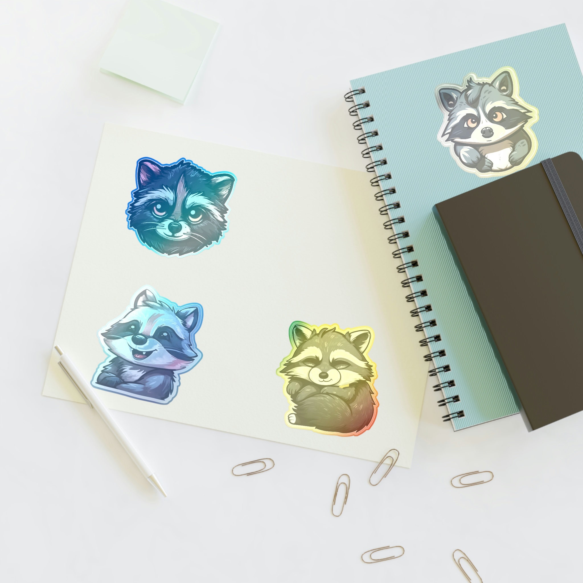 Raccoon Sticker Sheets - Etsy