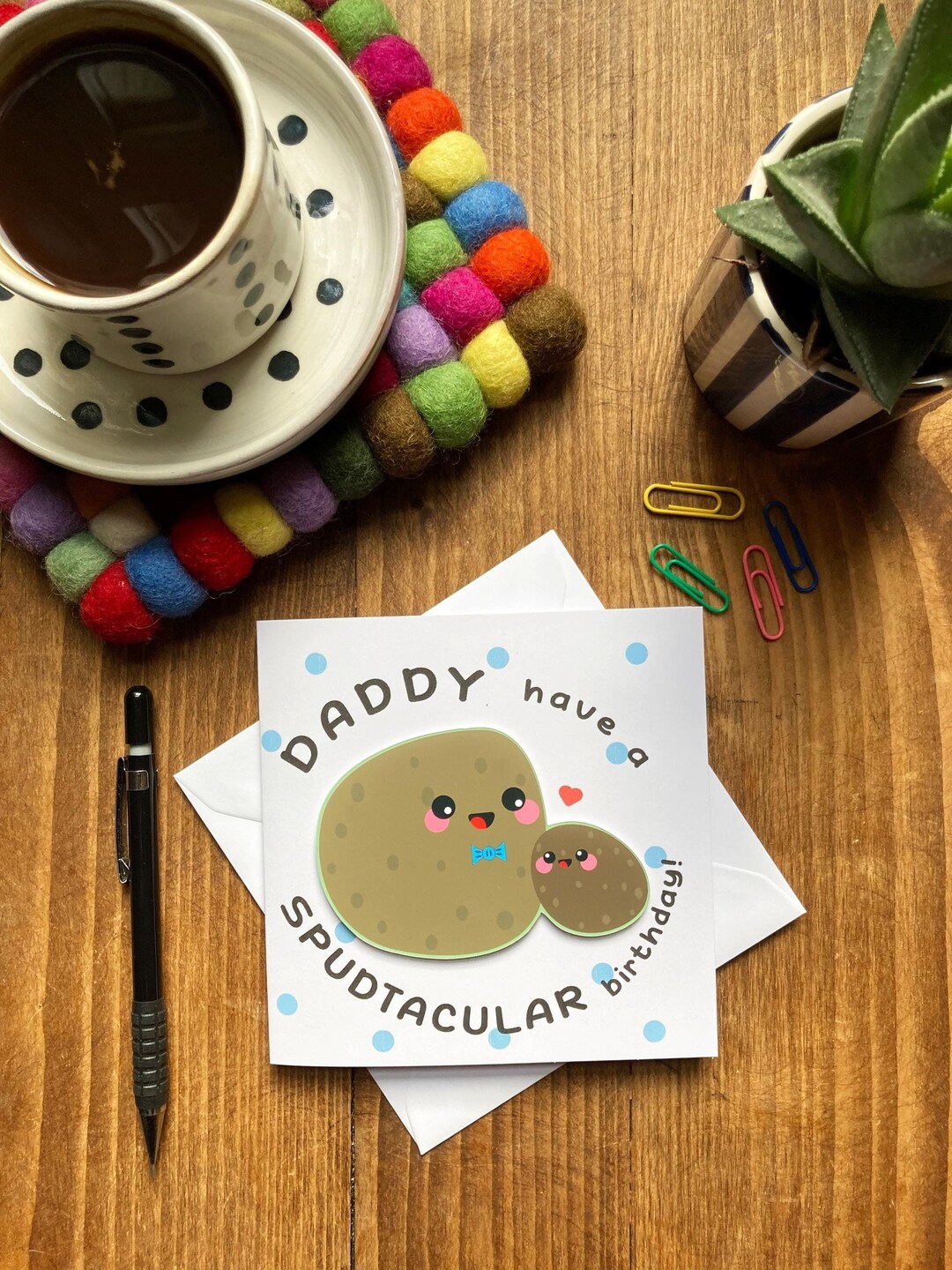 Cute Handmade Birthday Card for Daddy-funny Pun Greetings Card-special ...