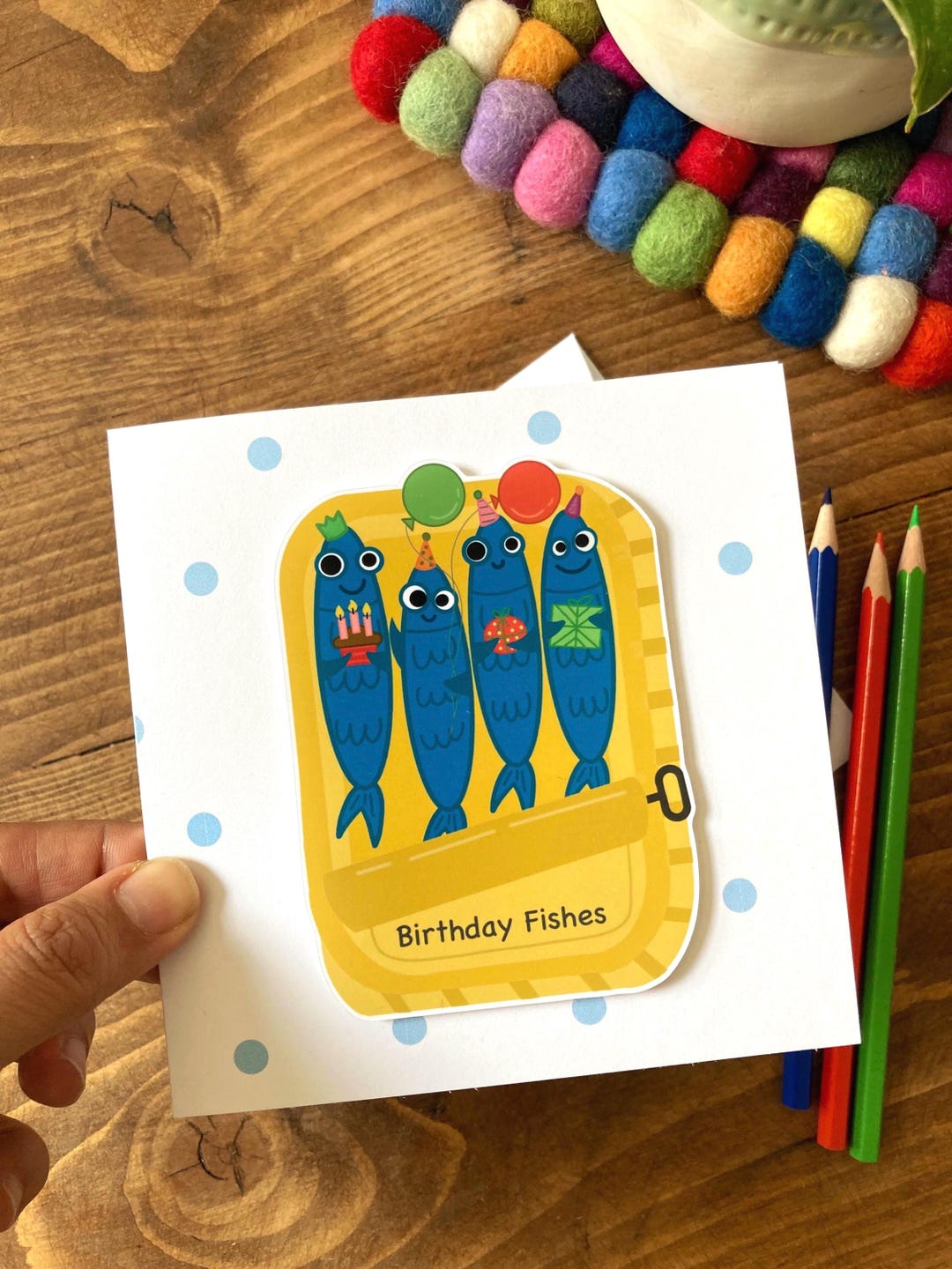 Funny Sardines Birthday Card – Fish Pun, Handmade Card - Etsy
