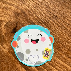 Moon Sticker-kawaii Cute Happy Moon Sticker Planner and Journal Sticker ...