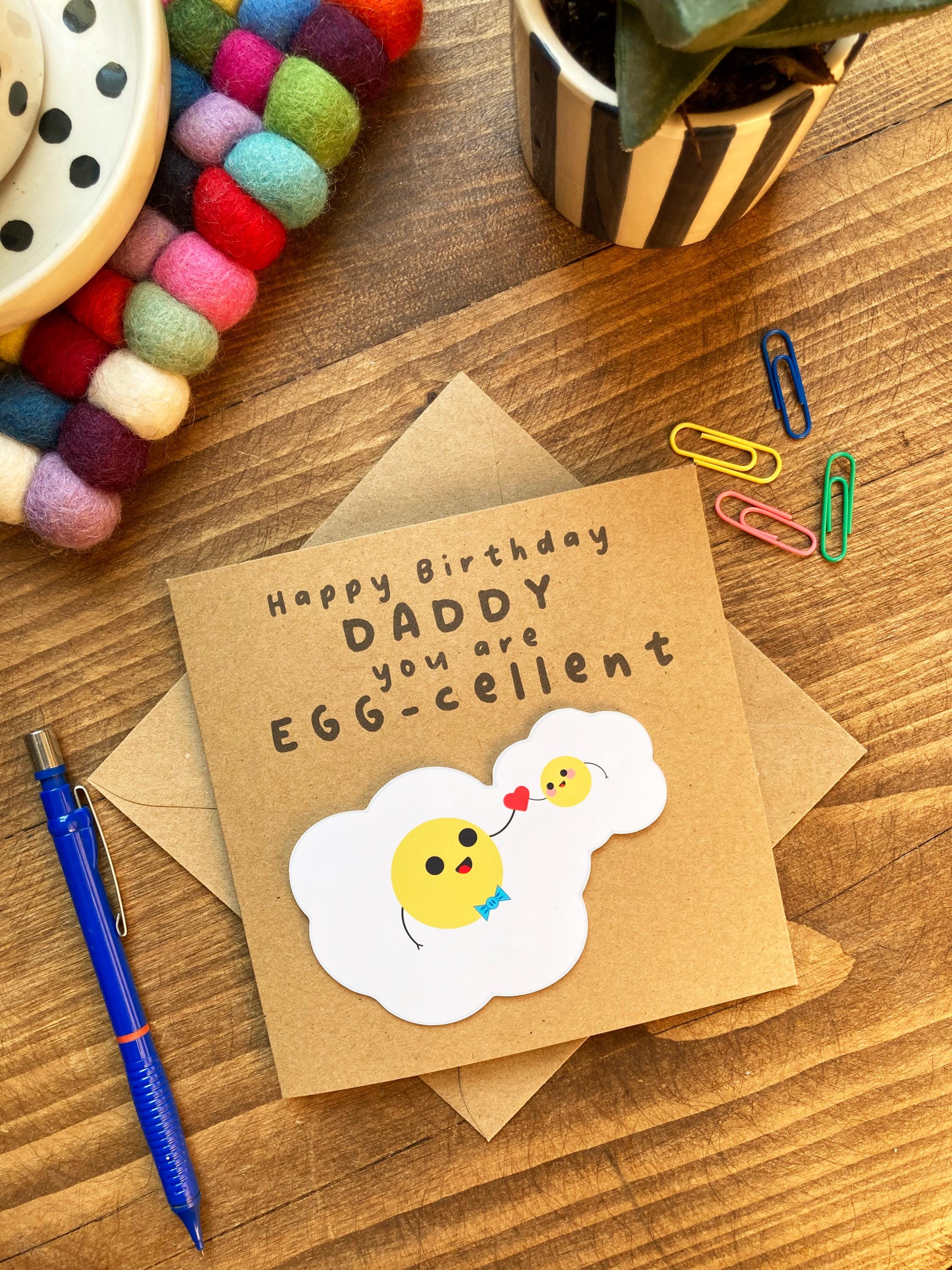 Birthday Card for Daddy-daddy Birthday Card-card for Daddy From Kids ...