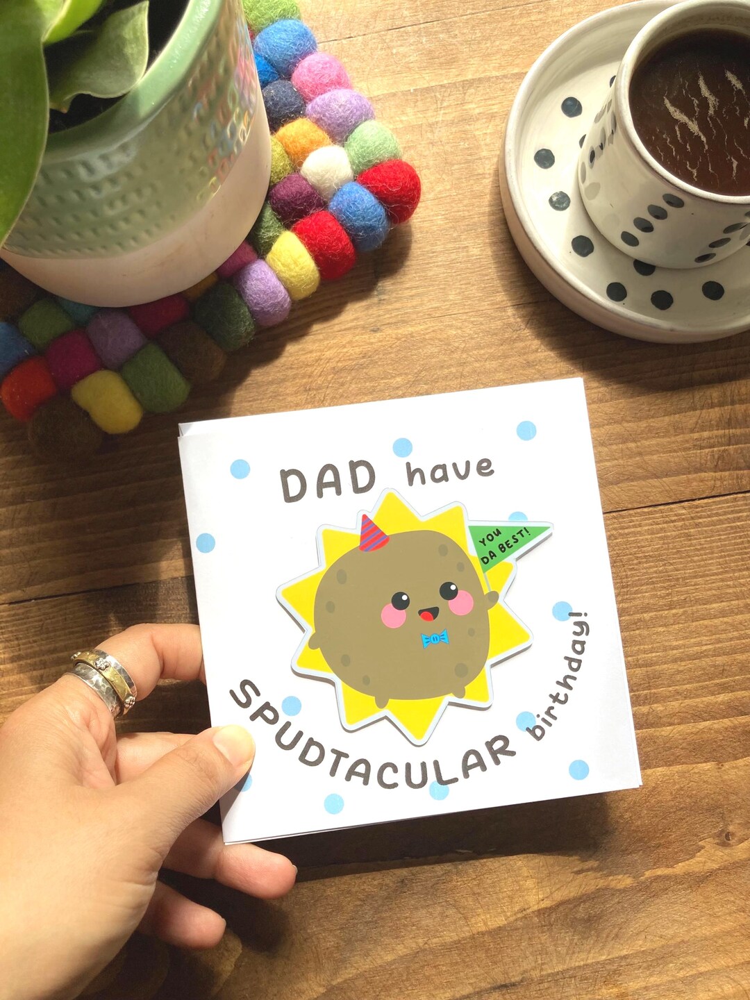 Cute Handmade Birthday Card for Dad-funny Pun Greetings Card-special ...