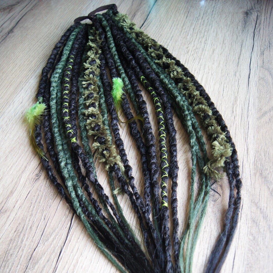 Dreads on Hairband Swamp Witch Ponytail Dreads Featuring a Stunning ...