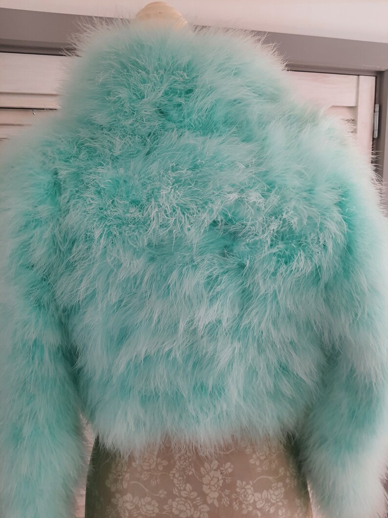 Turquoise Marabou Jacket - Etsy