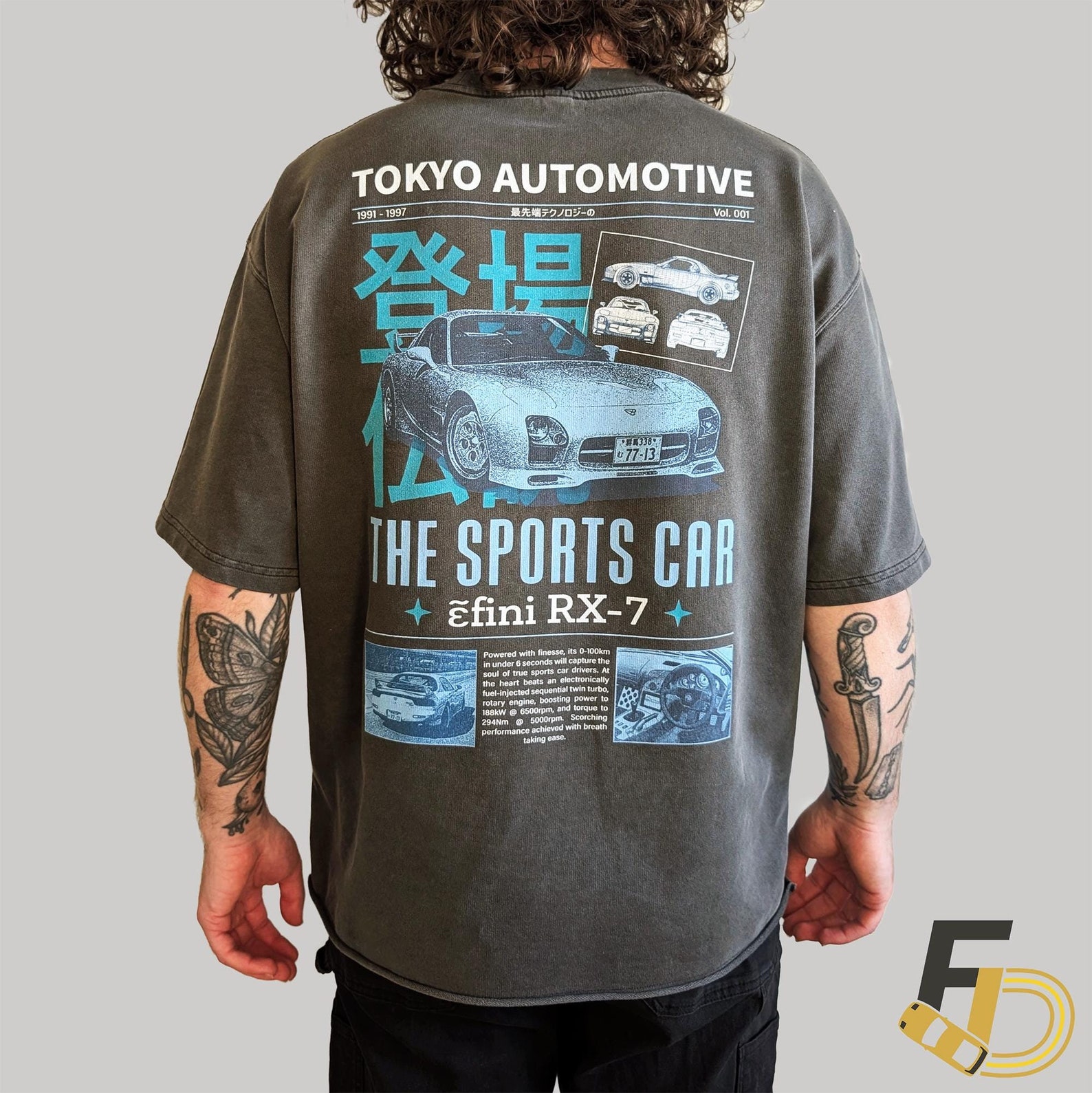 Tokyo Automotive | Mazda RX7, Retro JDM Tee, JDM Shirt, Car Shirt ...