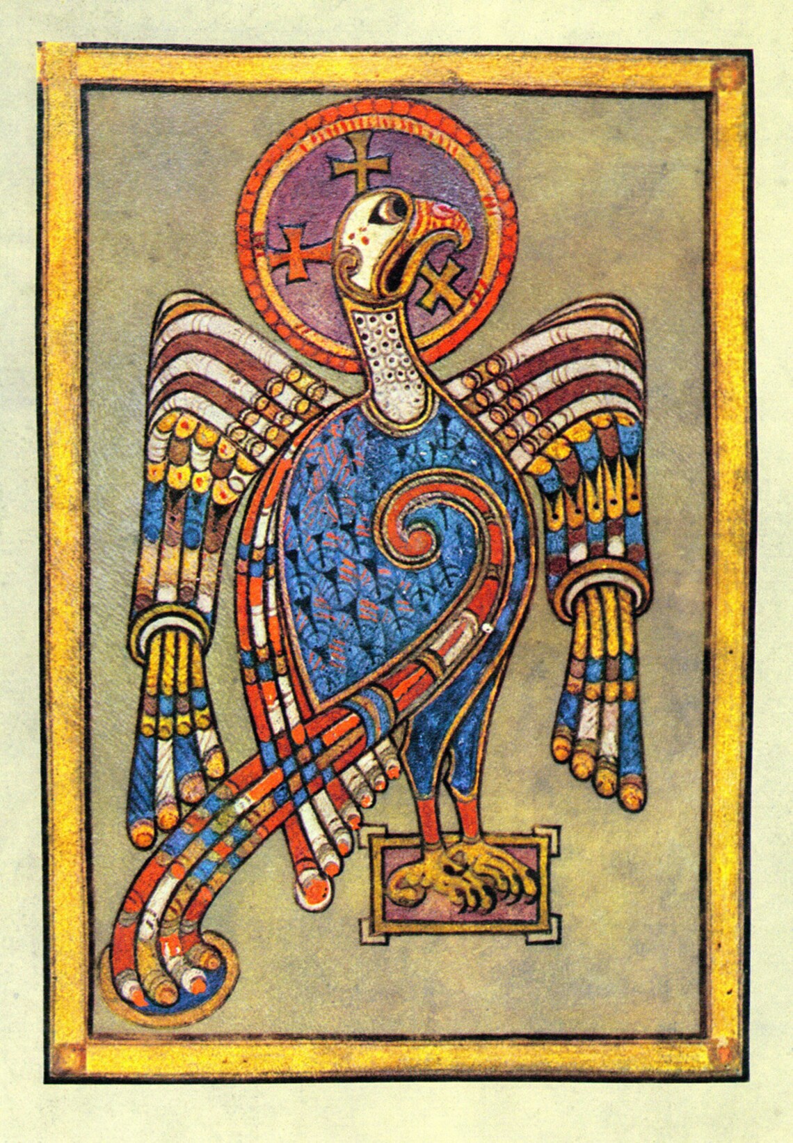 Book of Kells the Eagle, Symbol of St. John Fleece Sherpa Throw ...