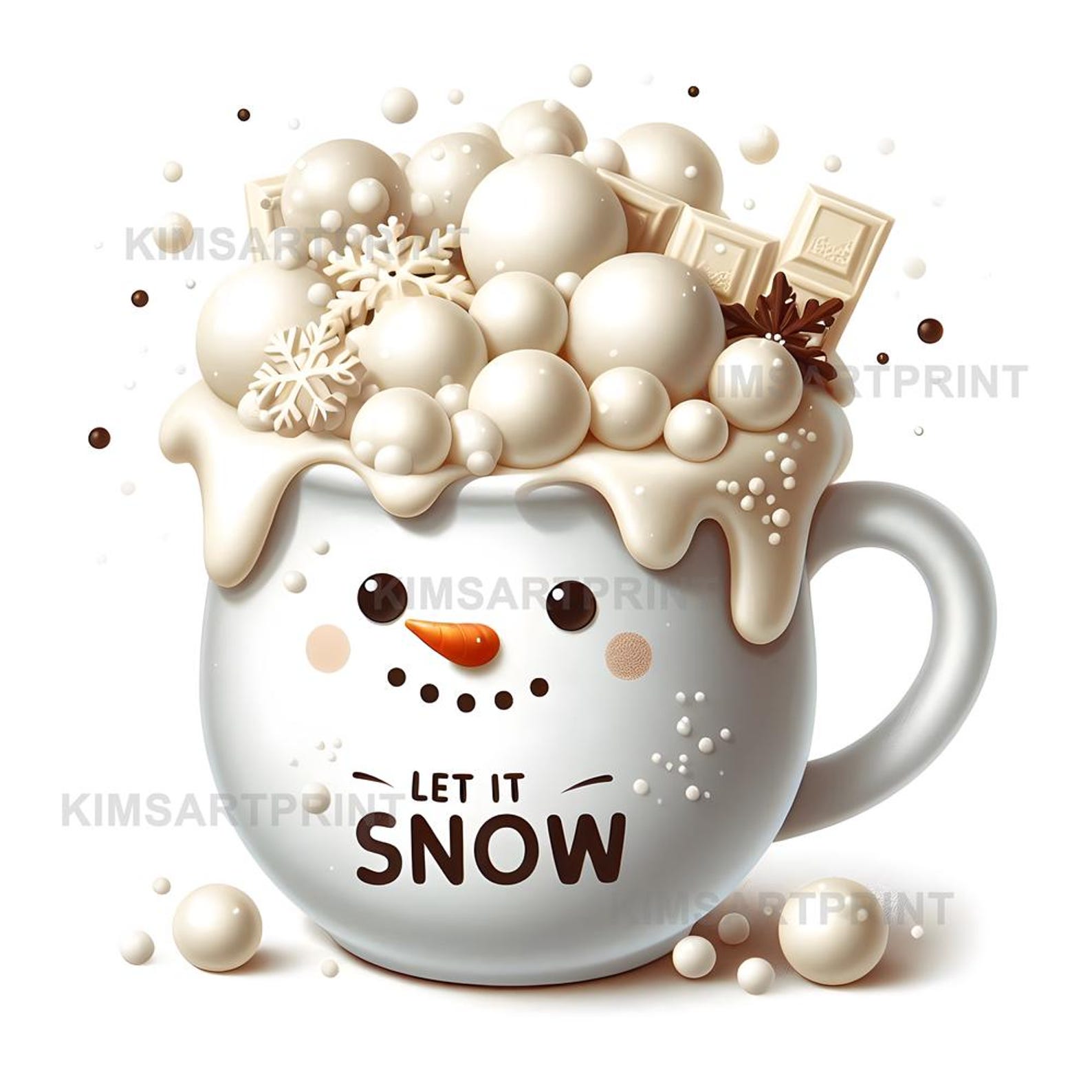 Christmas Mug Clipart, Set of 10 PNG, Festive Holiday Hot Cocoa Cup ...