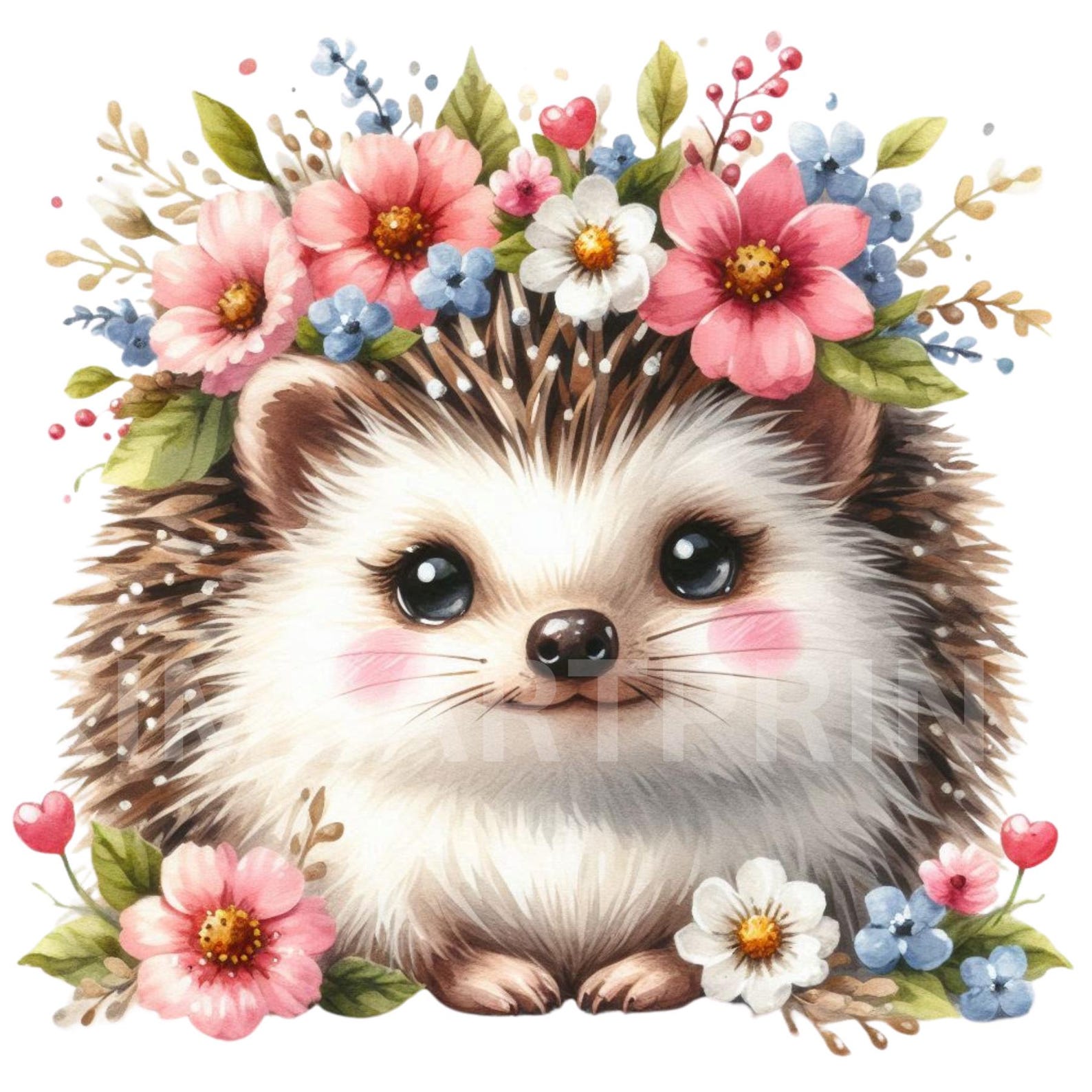 41 Spring Animals Clipart PNG, Woodland Cute Baby Animal, Easter Flower ...