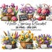 35 Spring Flowers Clipart Bundle, Watercolor Flowers Clipart, Spring ...