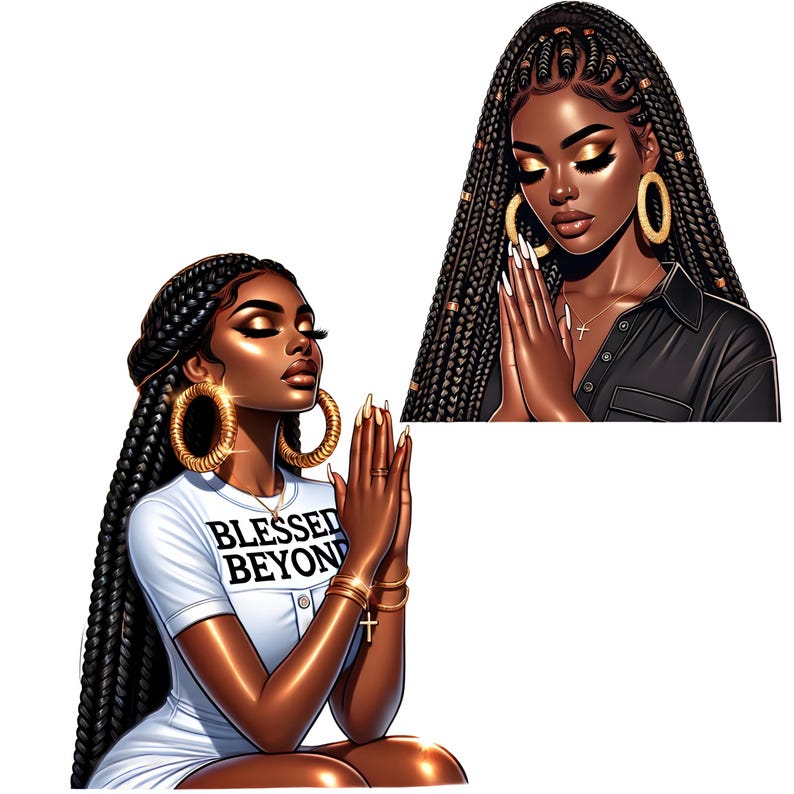 28 Black Girl Praying Clipart, Black Girl in Faith, Black Woman Clipart, Girl Praying, African ...