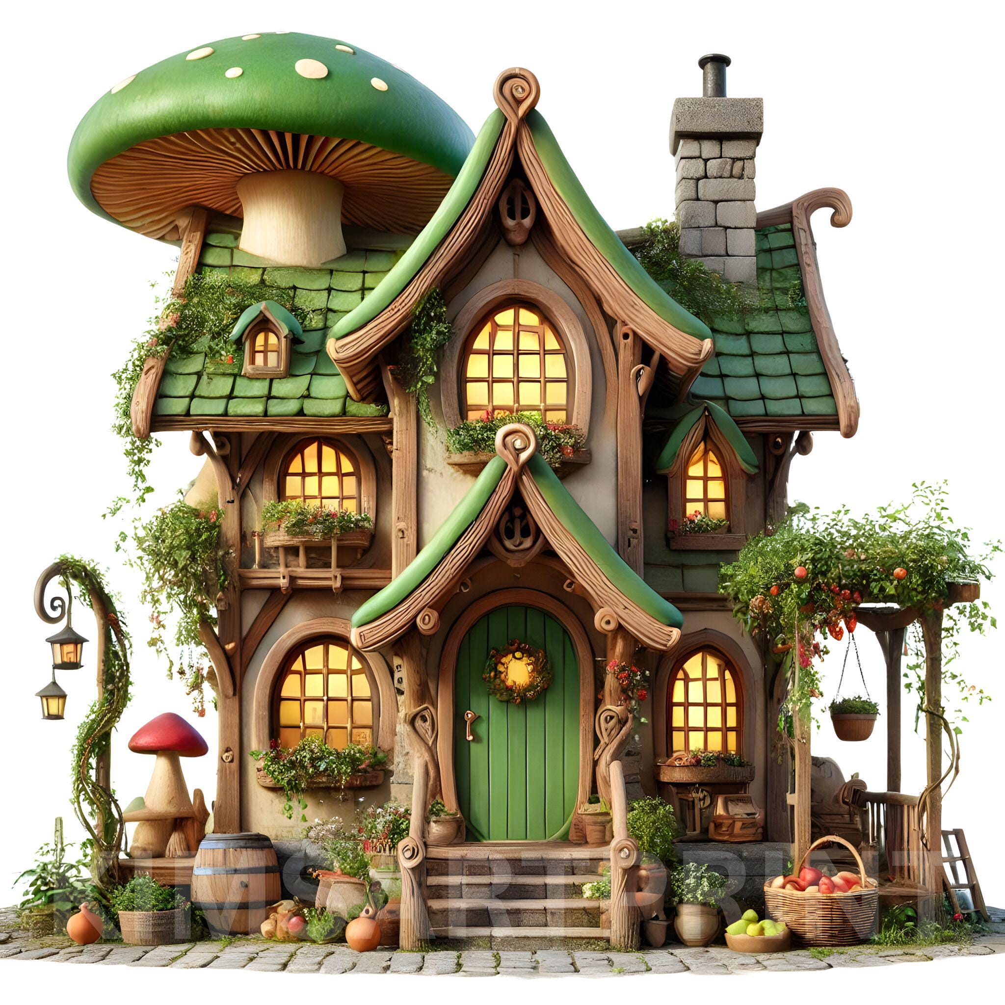 Leprechaun House Clipart PNG, Set of 10 Png, Clover House, Lucky House ...