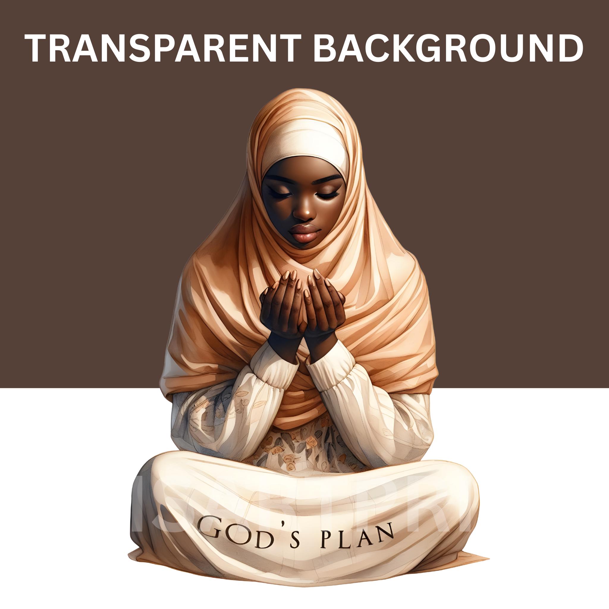 Muslim Black Girl Praying PNG Clipart, Islamic Prayer Art, Hijab Girl ...