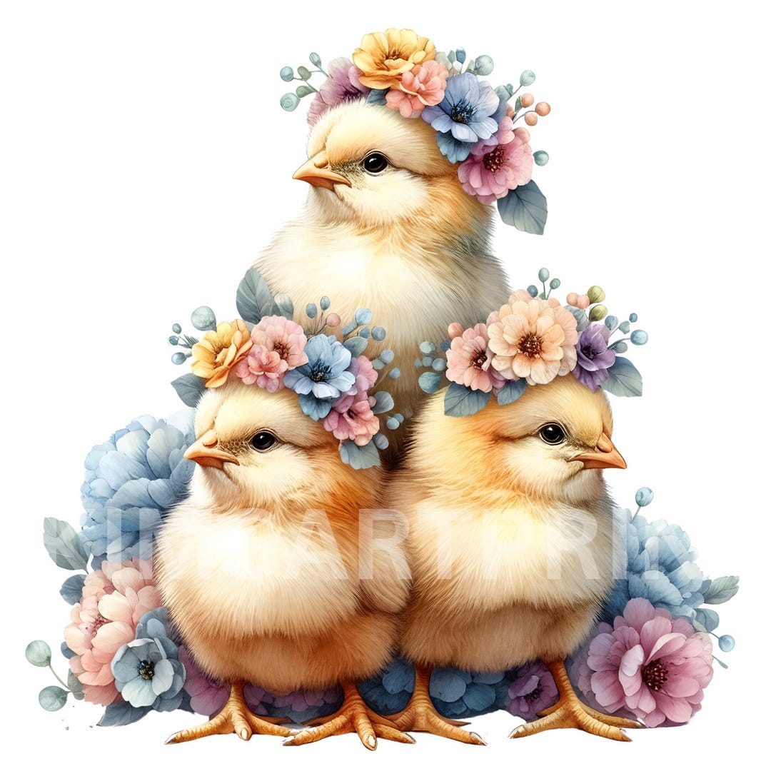 20 Watercolor Spring Family Animal Clipart PNG, Floral Cute Animals ...