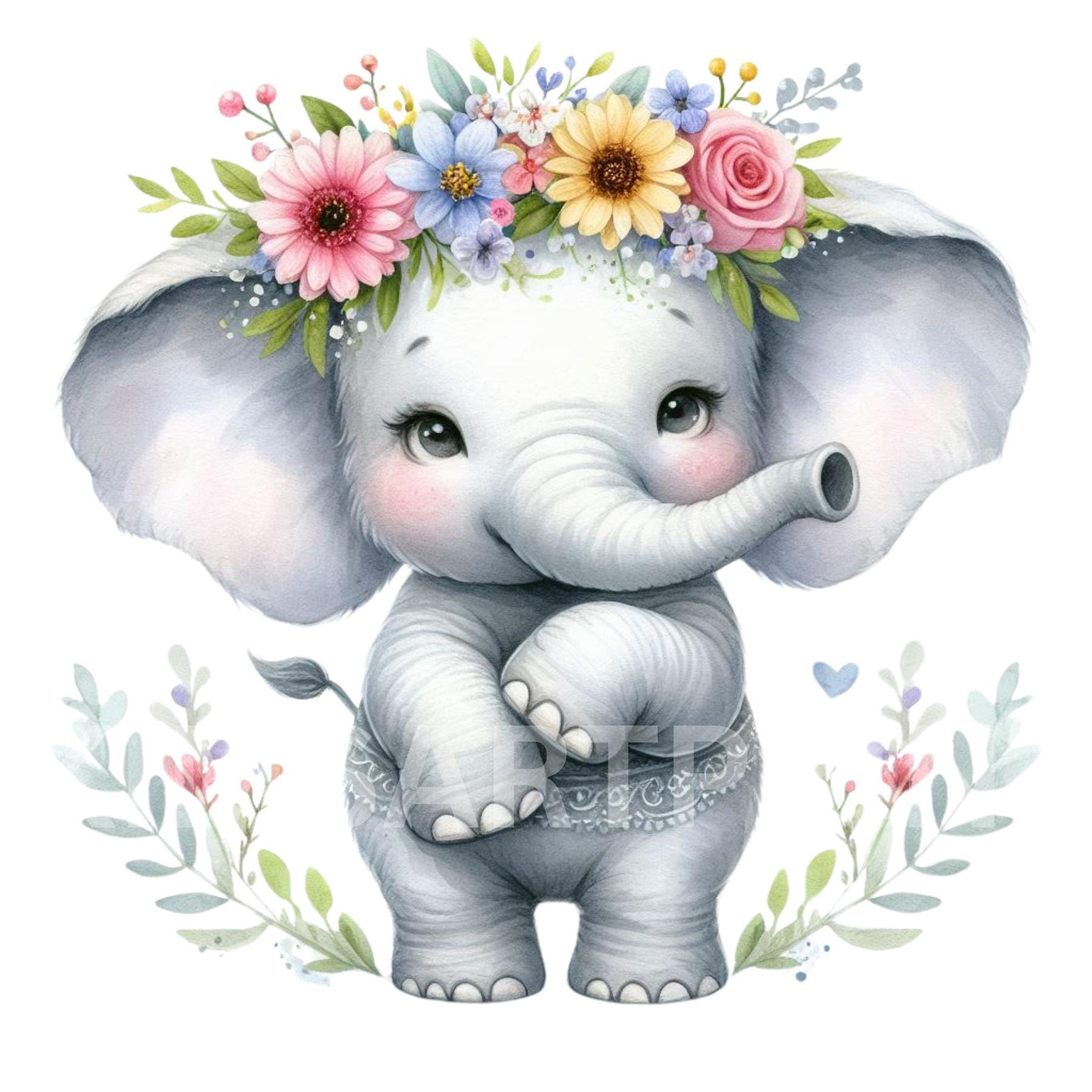 41 Spring Animals Clipart PNG, Woodland Cute Baby Animal, Easter Flower ...