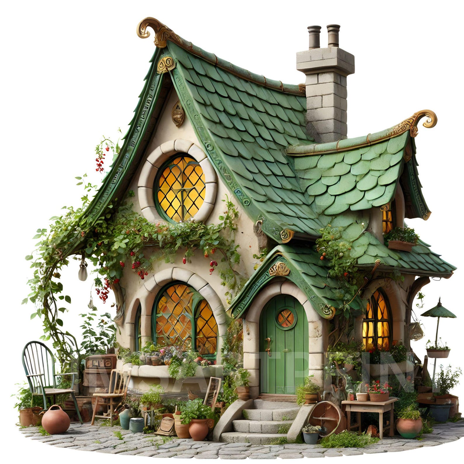 Leprechaun House Clipart PNG, Set of 10 Png, Clover House, Lucky House ...